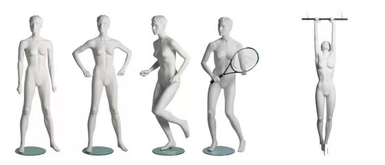 Cost competitive and bespoke 3D Sport or Atheletic Fulll Size Female Mannequins