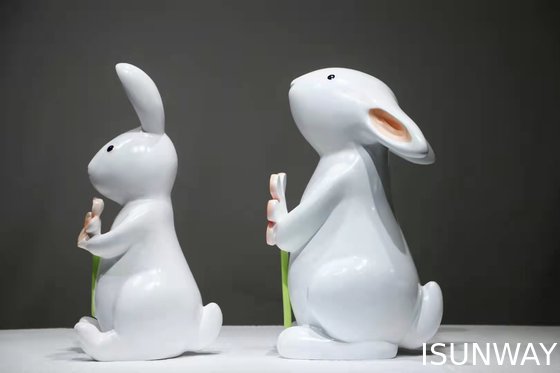 Lovely Rabbits with flower and hope suitable for garden and retail decoration From China